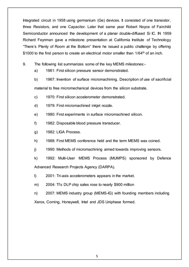 Introduction to mems | PDF