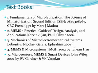 Introduction to mems | PPTX