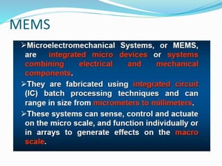 Introduction to mems | PPTX