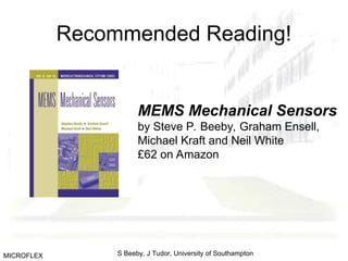 Introduction to MEMS by S Beeby UniS.ppt