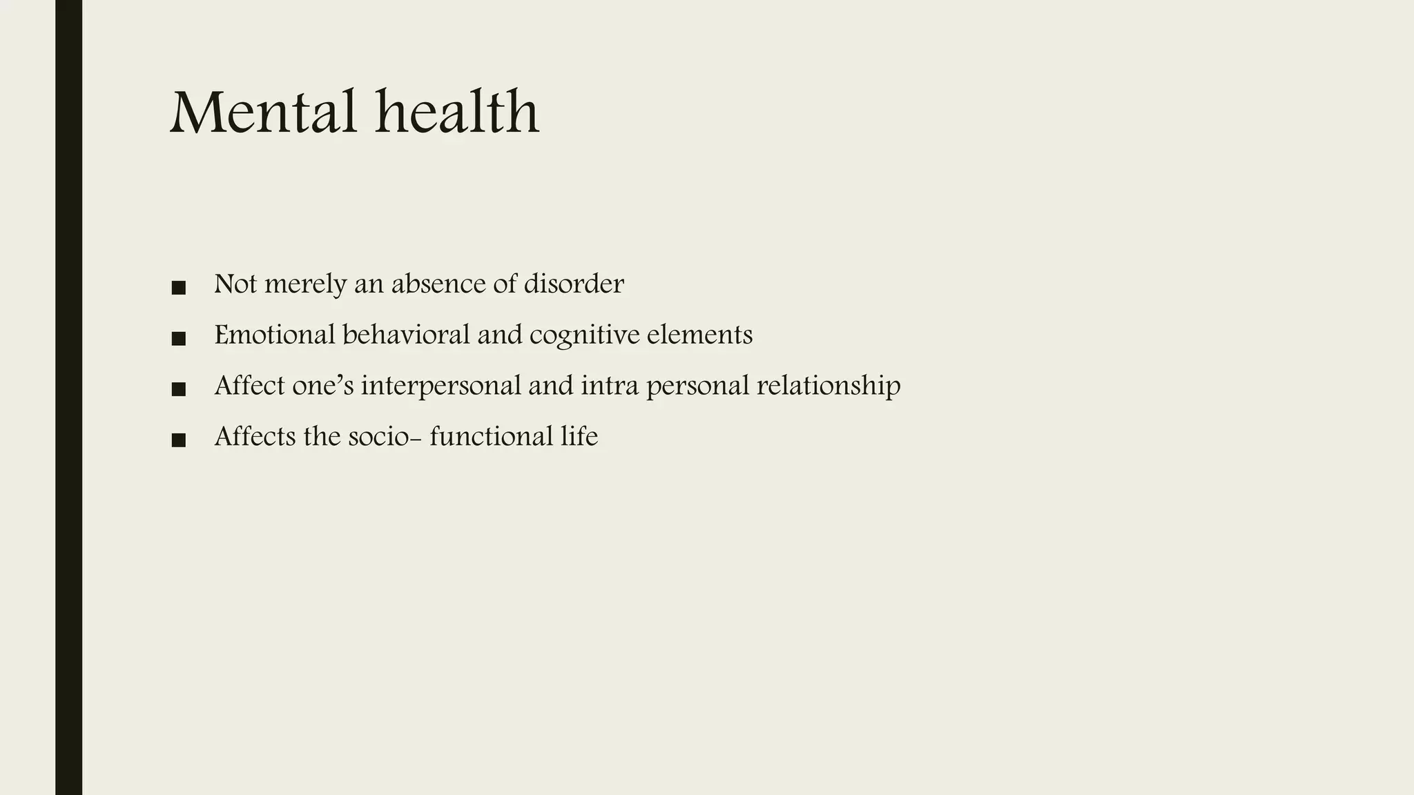 Introduction to mental health | PPTX