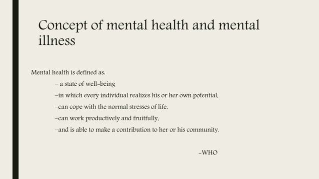 Introduction to mental health | PPTX | Mental Health | Diseases and ...