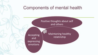 INTRODUCTION TO MENTAL HEALTH AND MENTAL HEALTH NURSING.pptx | Mental Health | Diseases and ...