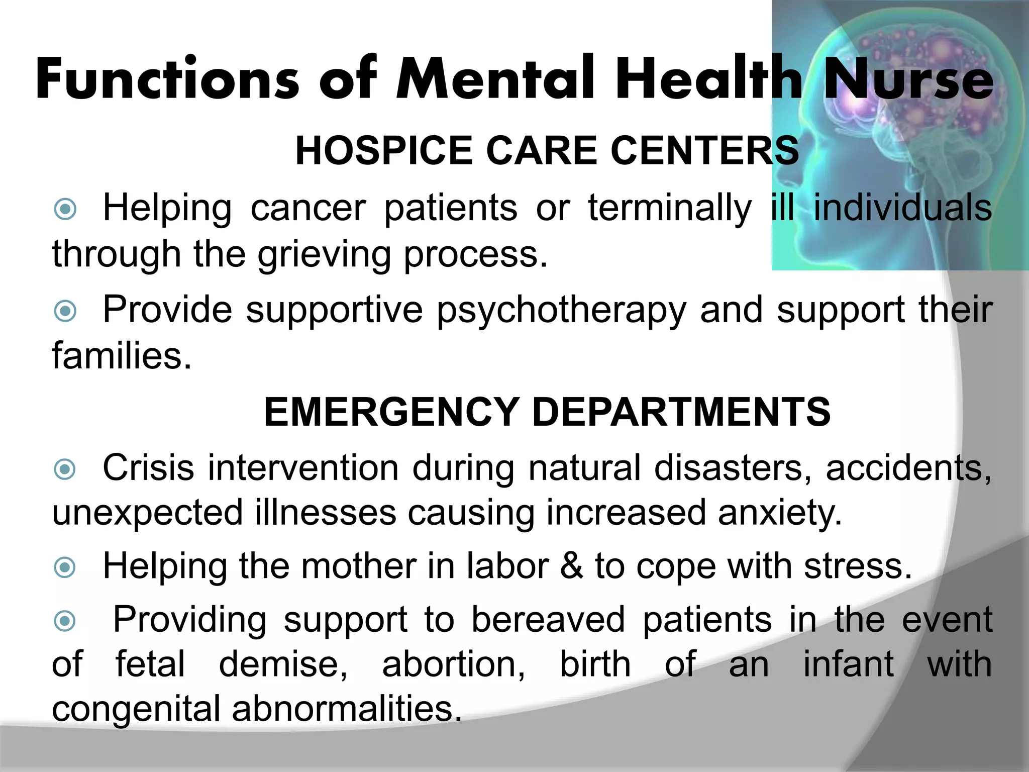 Introduction to mental health nursing part 2 | PPTX