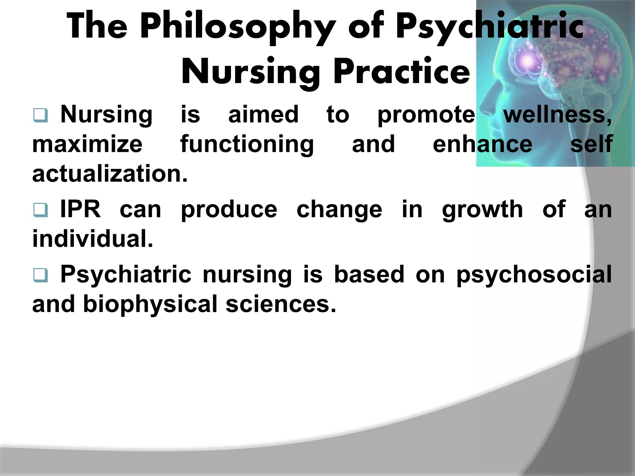 Introduction to mental health nursing part 2 | PPTX