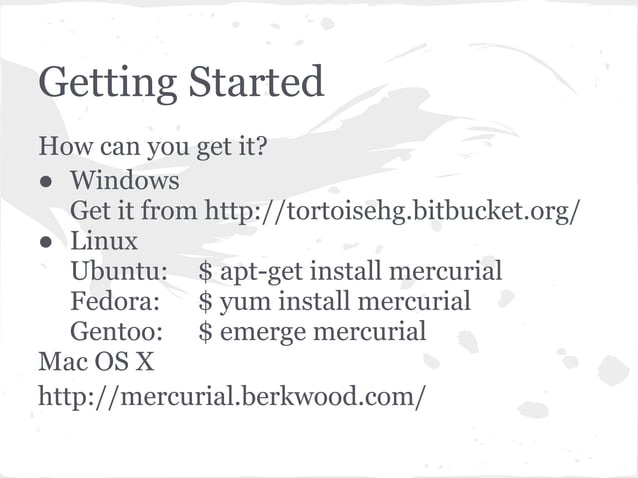 Introduction To Mercurial Ppt