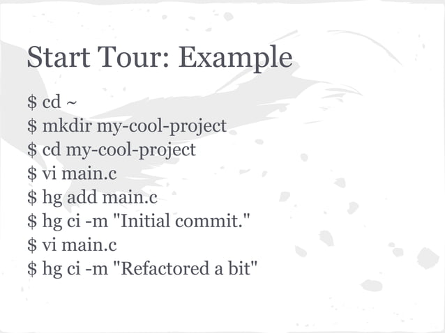 Introduction To Mercurial Ppt