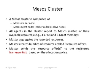 Introduction to mesos | PPTX | Cloud Computing | Internet