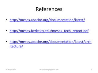 Introduction to mesos | PPTX | Cloud Computing | Internet