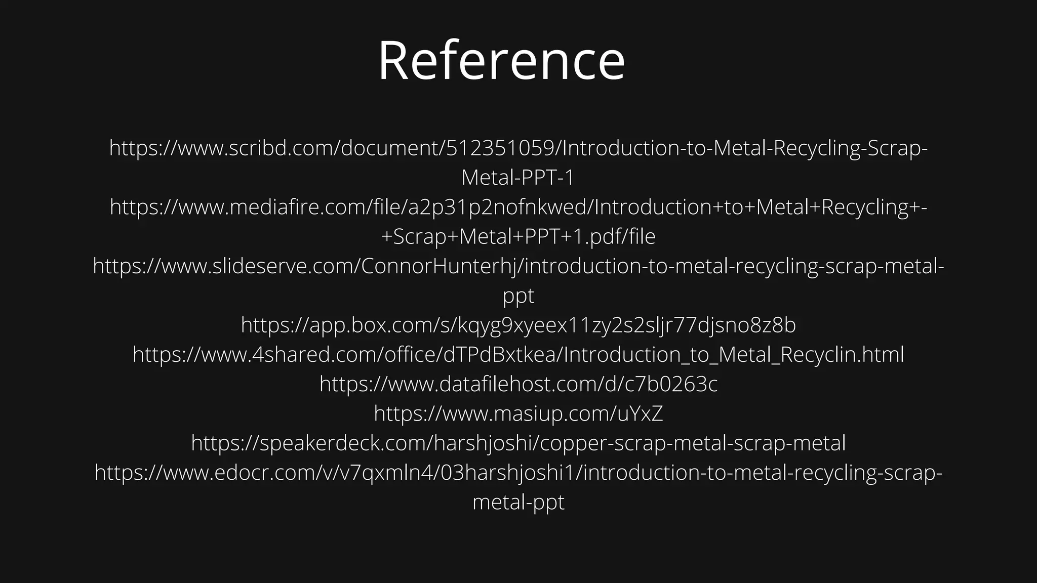 Introduction to metal recycling scrap metal ppt | PDF