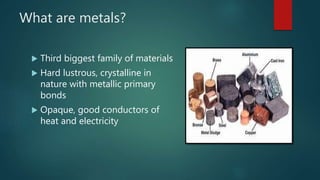 Introduction to metals Dr Ambreen Azam | PPTX