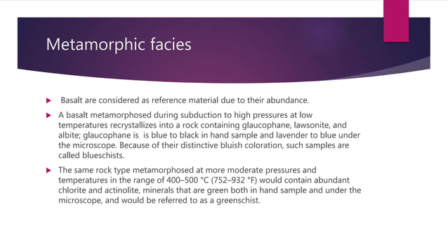 Introduction to Metamorphic Facies | PPTX | Geology | Science
