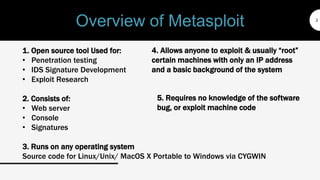 Introduction to Metasploit | PPTX