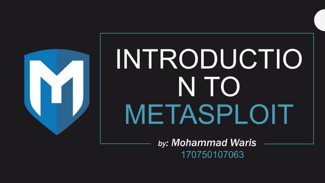 Introduction to metasploit | PPT