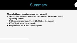 Introduction to metasploit | PPT