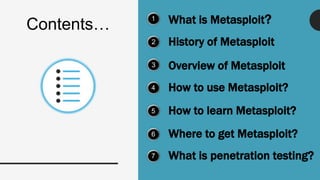Introduction to metasploit | PPT
