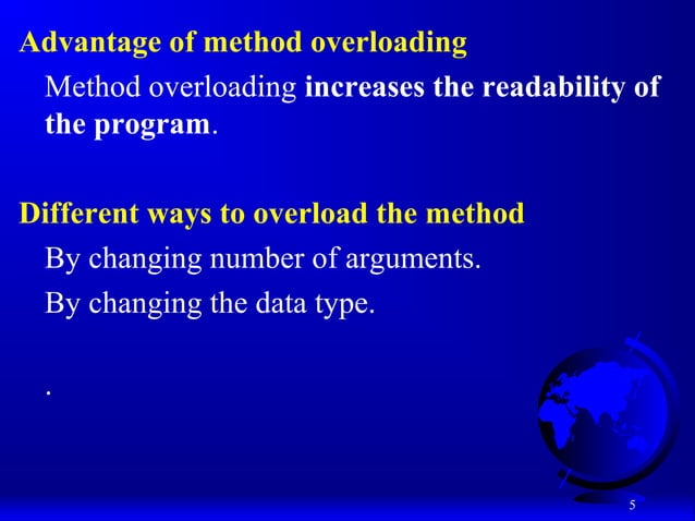 Introduction to method overloading & method overriding in java hdm | PPT