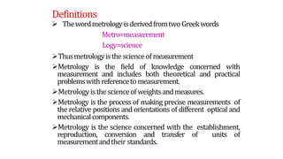 Introduction to metrology | PPTX