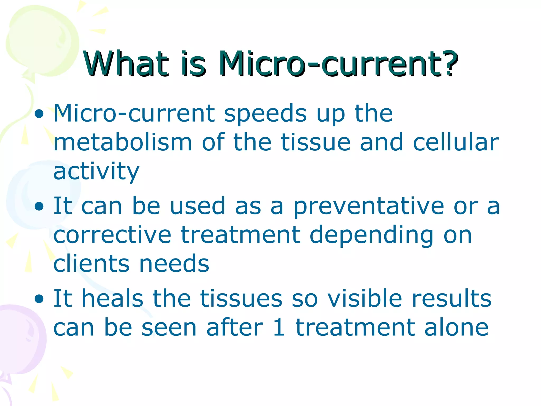 Introduction to micro current | PPT