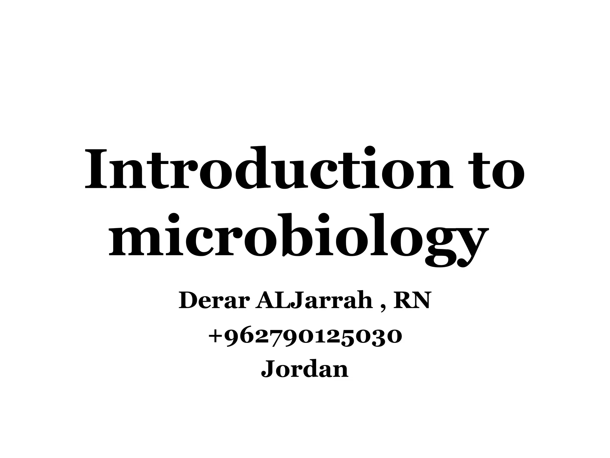 Introduction to Microbiology | PPT