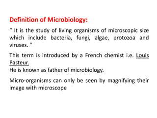 Introduction to microbiology | PPTX