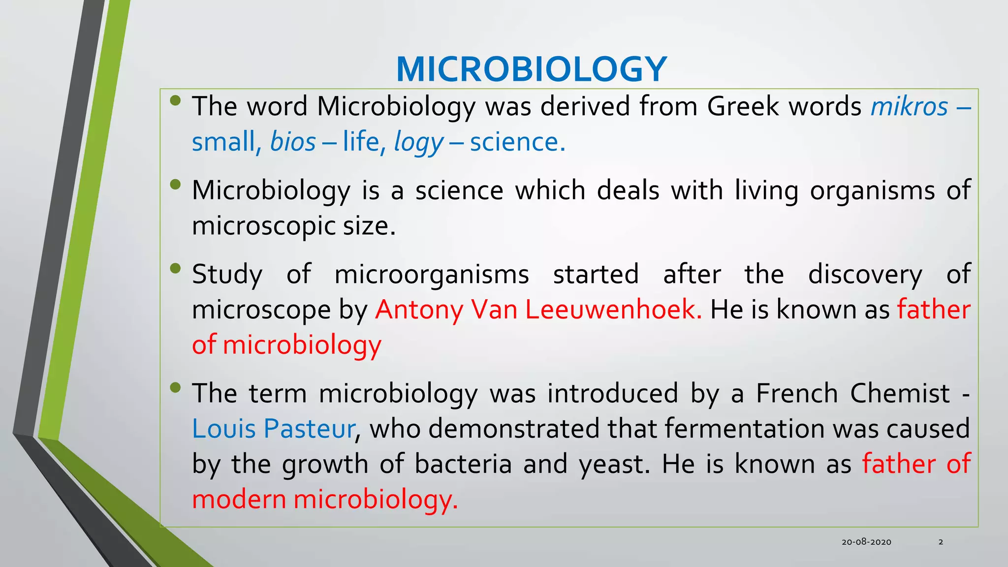 Introduction To Microbiology Ppt