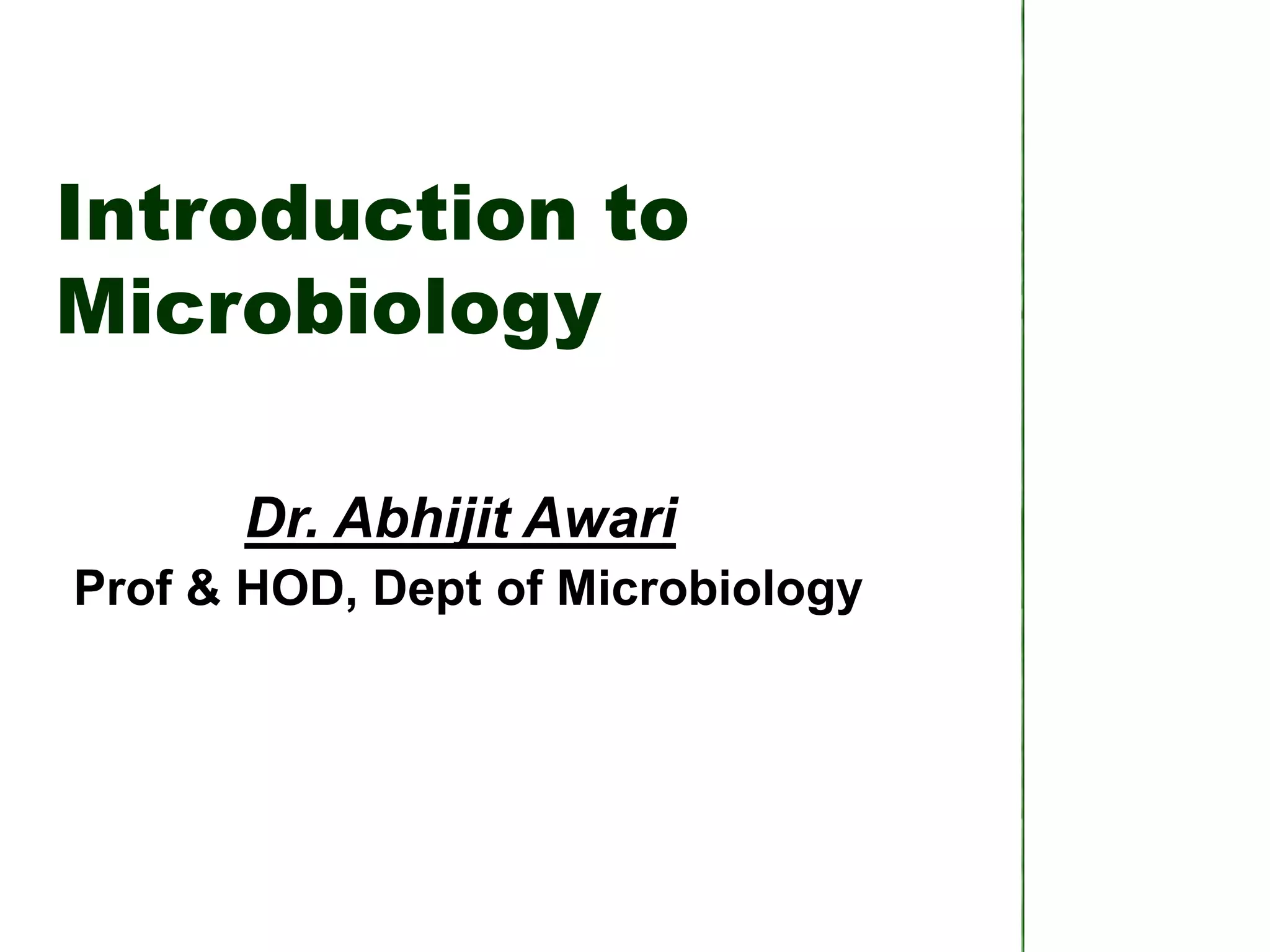 Introduction to microbiology | PPT