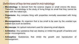 INTRODUCTION TO MICROBIOLOGY - LECTURE 1.pptx