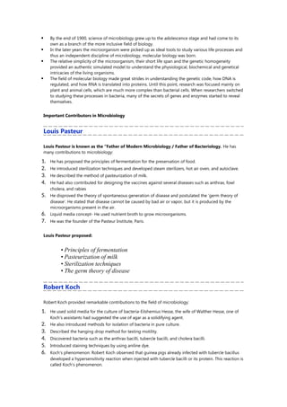 INTRODUCTION TO MICROBIOLOGY 1.docx 1 | PDF