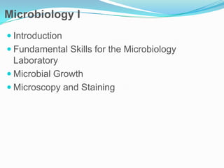 Introduction to microbiology course outline 01 | PPTX