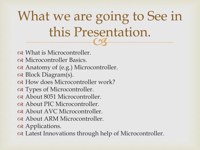 Introduction to Microcontroller | PPTX