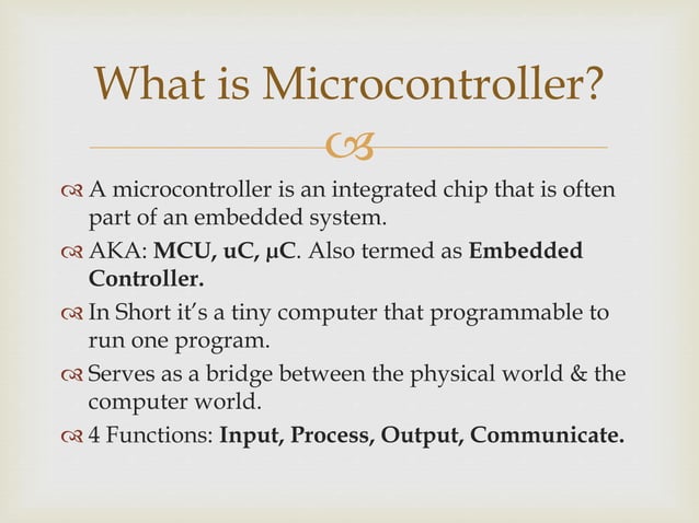 Introduction to Microcontroller | PPTX