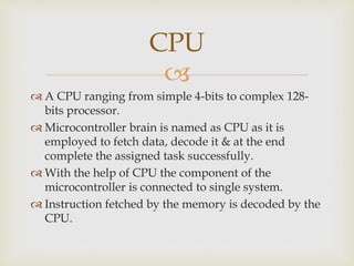 Introduction to Microcontroller | PPTX
