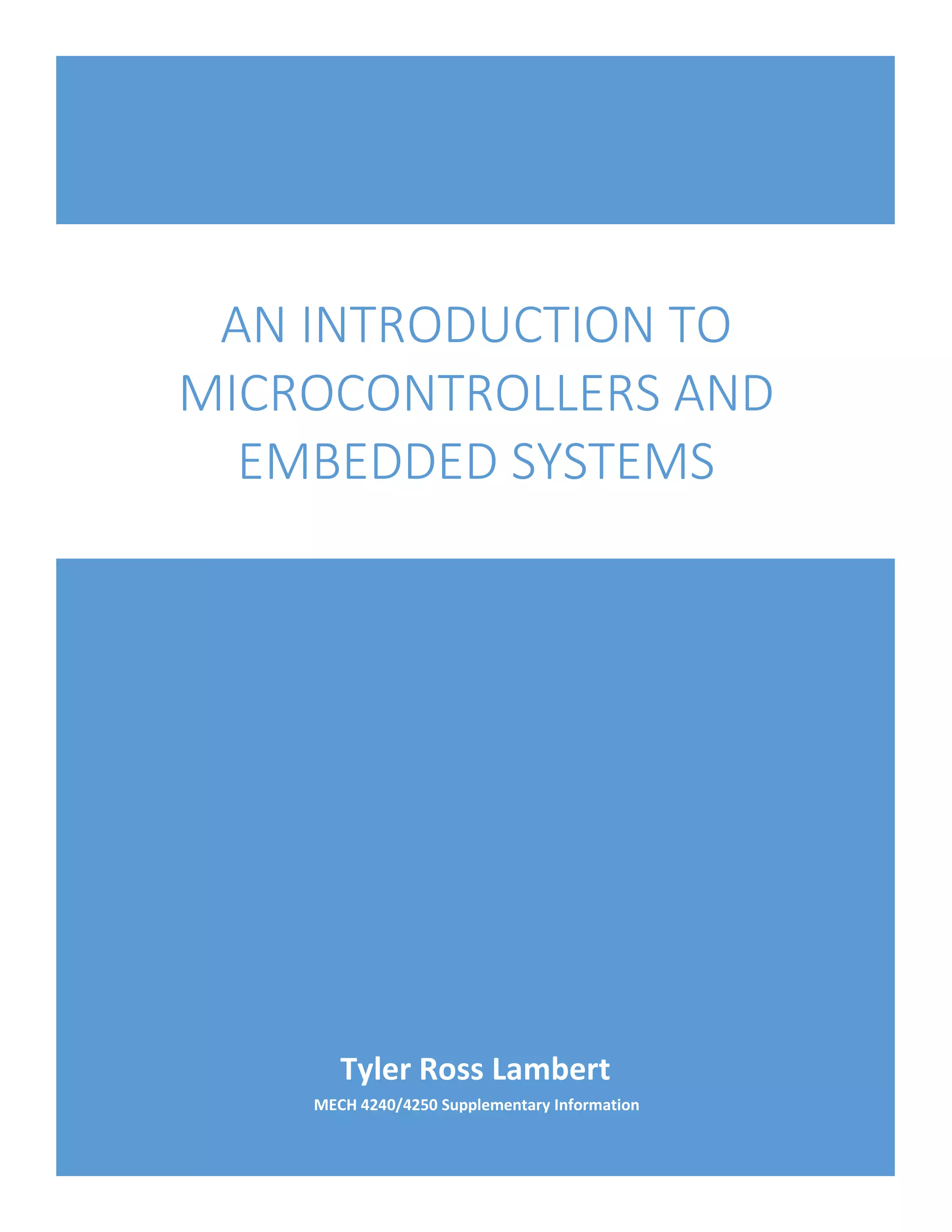 Introduction To Microcontrollers And Embedded Systems Pdf