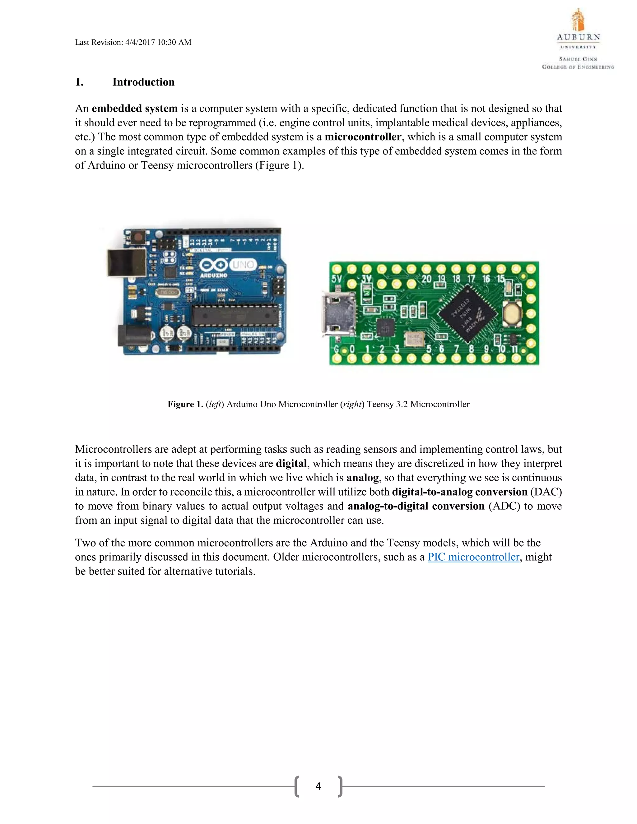 Introduction to microcontrollers and embedded systems | PDF