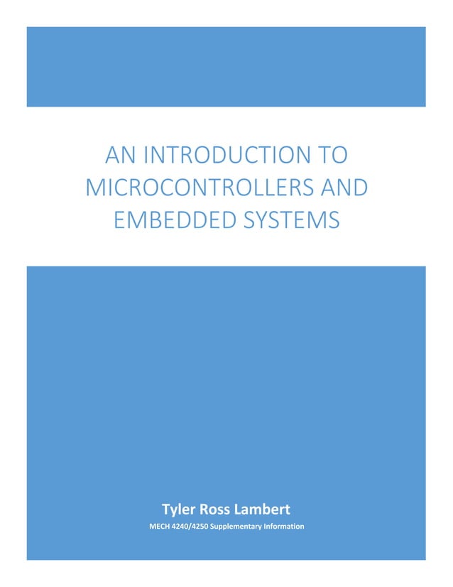Introduction to microcontrollers and embedded systems | PDF ...