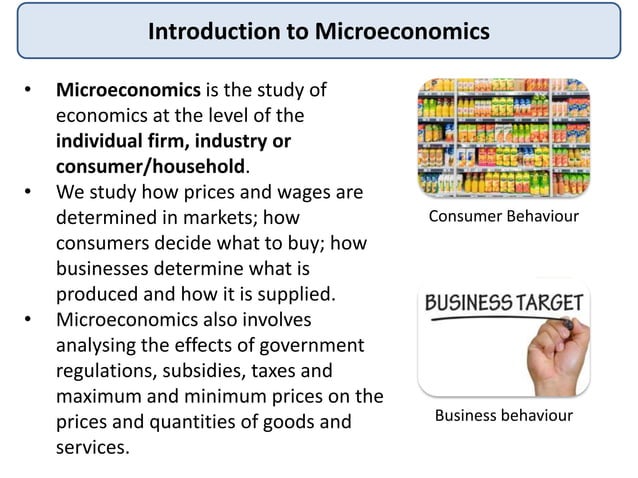 Introduction to microeconomics | PPTX | Economy | Business and Finance
