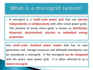 Introduction to Microgrid | PDF