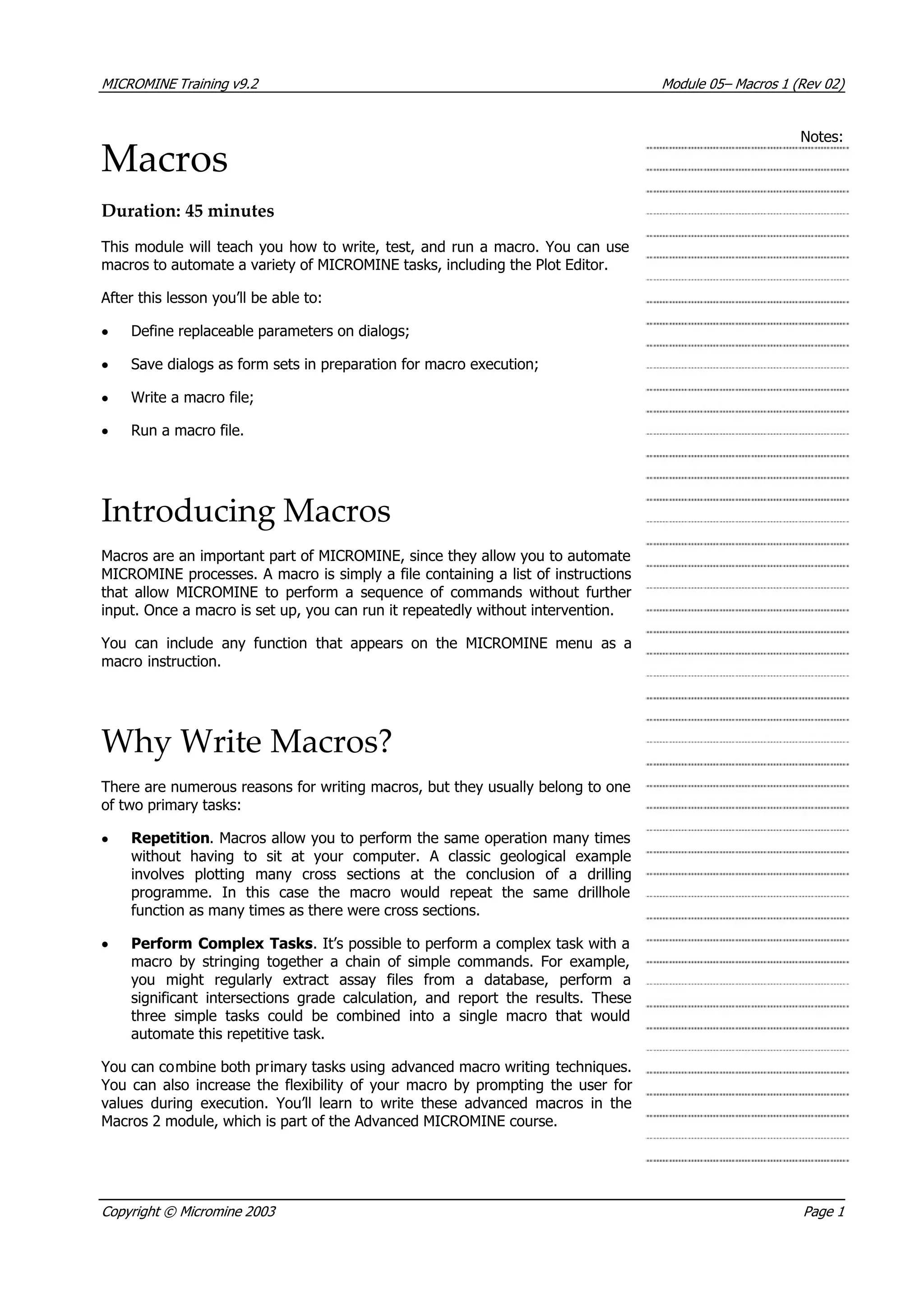 Introduction to micromine | PDF