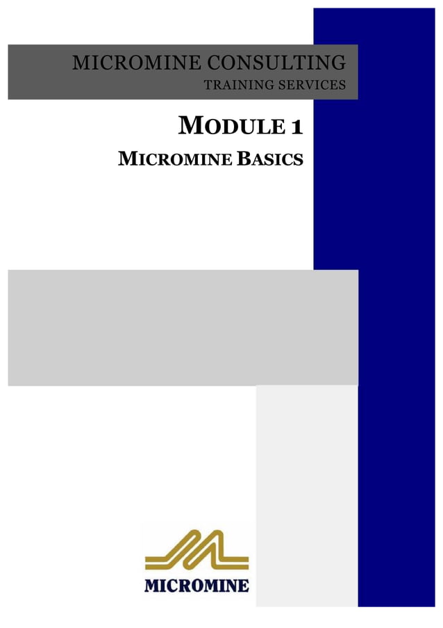 Introduction to micromine | PDF