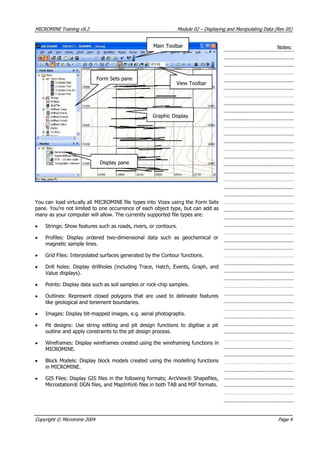 Introduction to micromine | PDF