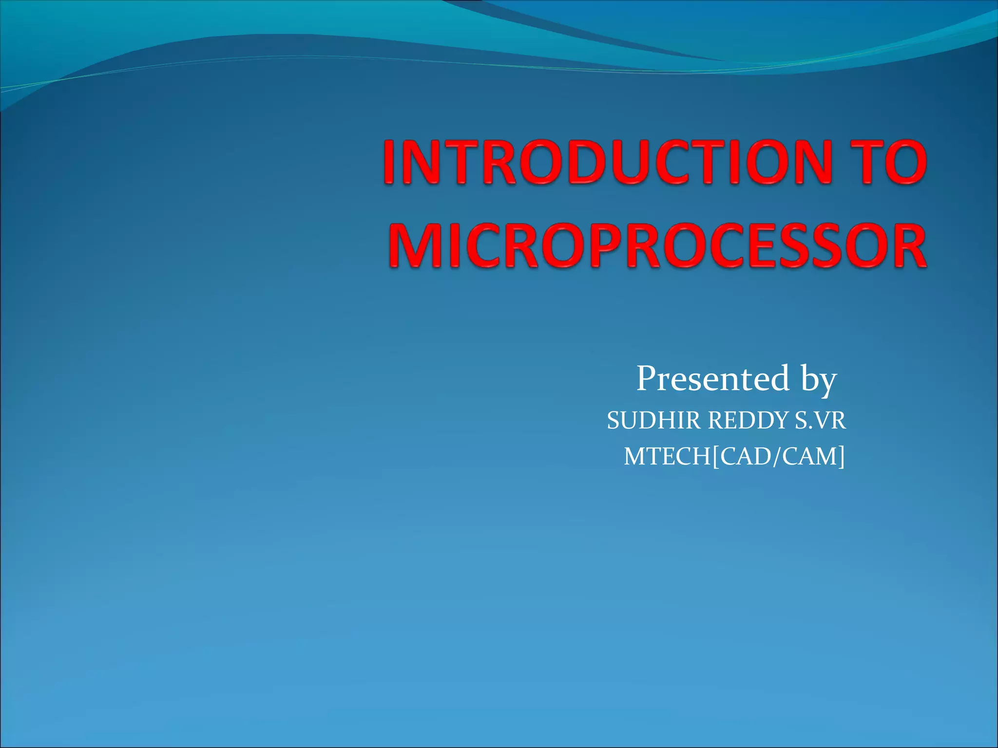 Introduction to microprocessor | PPT