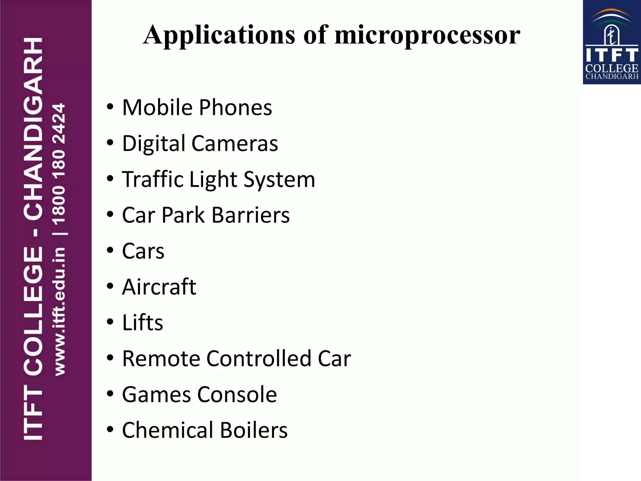 ITFT_Introduction to microprocessor | PDF | Computing | Technology & Computing