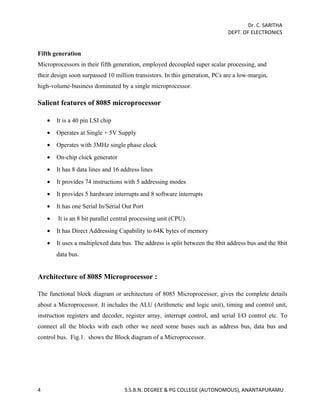 Introduction to microprocessor notes | DOC | Computing | Technology ...