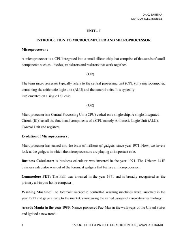 microprocessor pdf notes