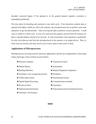 Introduction to microprocessors notes | PDF