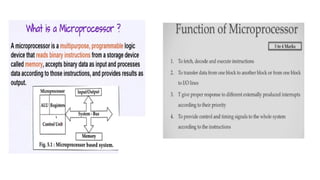 introduction to microprocessor chapter 1 | PPTX
