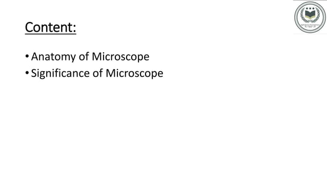 Introduction to Microscope | PPT