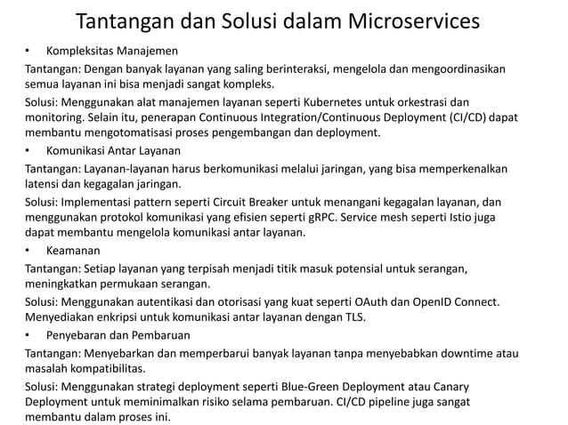 Microservices Presentasi codding data tugas | PPT