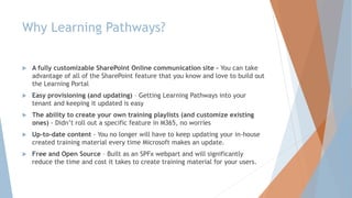 Introduction to microsoft 365 learning pathways | PPTX